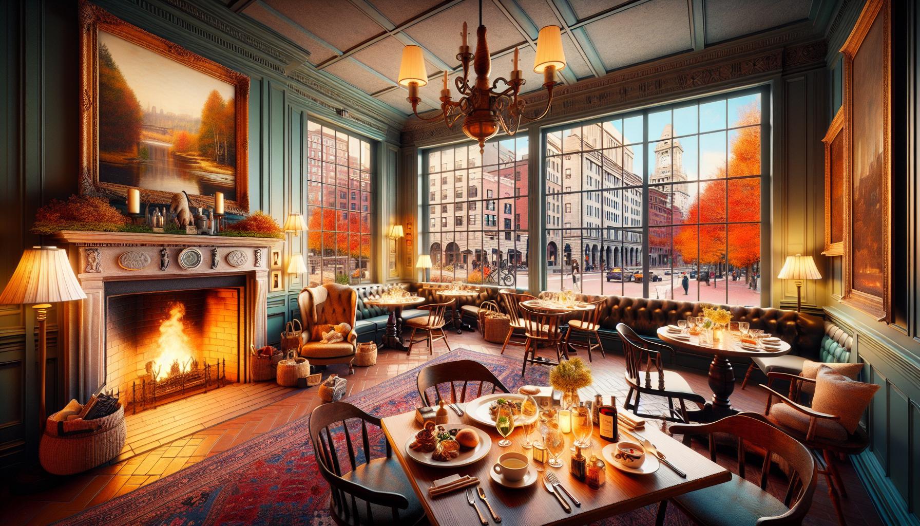 Cozy Dining at The Fireplace Restaurant Boston on Vacation